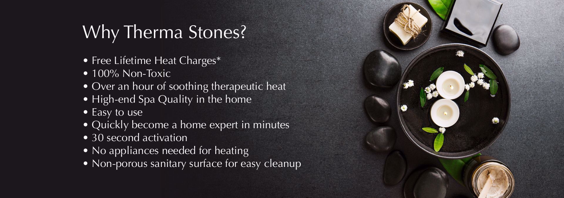 Thermastones. 1 STONE PACKAGE with CHARGES